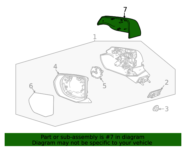 2021-2024 GM Exterior Bright Chrome Passenger Side Door Mirror Housing ...