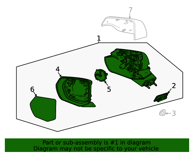 2021-2024 GM Passenger Side Door Mirror Housing 84977314 | GM Parts Center