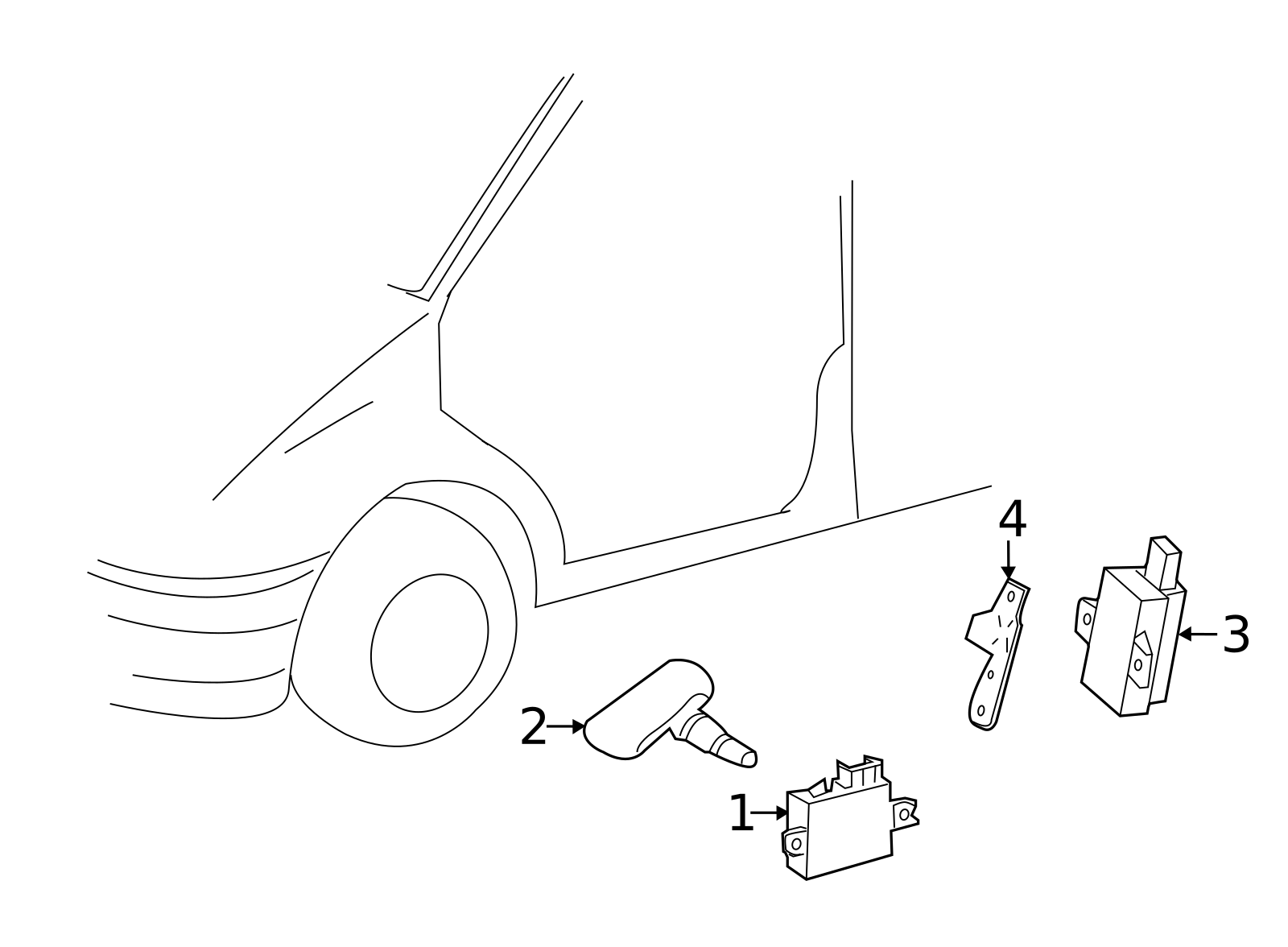 000-905-72-00-64 - Tire Pressure Monitoring System (TPMS) Sensor 2010 ...
