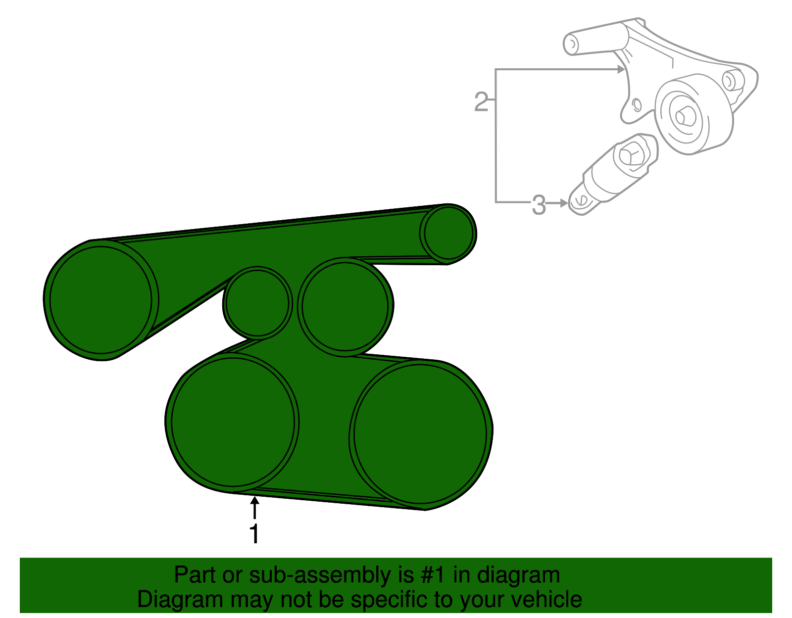 Genuine Toyota Serpentine Belt part# 90916-A2005 for 2001-2015 Toyota ...