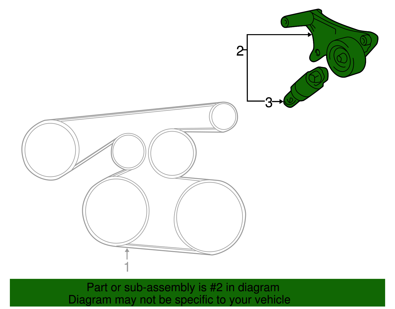 Genuine Toyota Accessory Drive Belt Tensioner part# 16620-28090 for ...