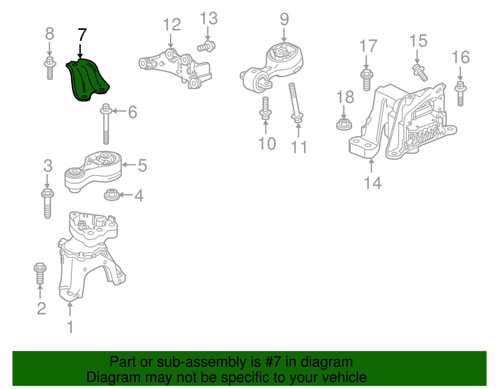 50885-TVA-A00 - 2018-2022 Honda Accord - Stay Torque Rod (Upper ...