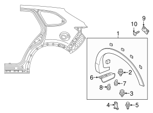 TK48-51-W60H - Wheel Opening Molding 2016-2023 Mazda CX-9 | Florida ...