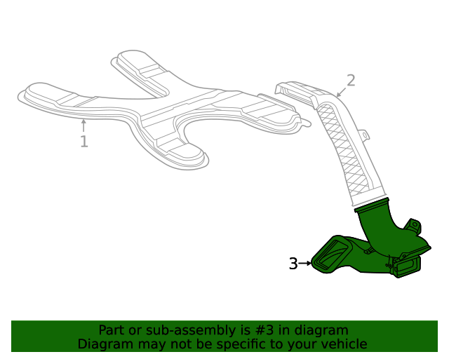 84771358 - Auxiliary Air Conditioning Air Lower Duct 2021-2024 GM ...