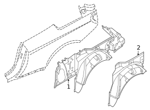 Genuine BMW 41-00-8-083-493 | Wheelhouse Panel | FREE Shipping on Most ...