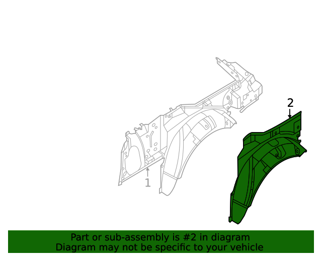 Genuine BMW 41-00-8-083-493 | Wheelhouse Panel | FREE Shipping on Most ...