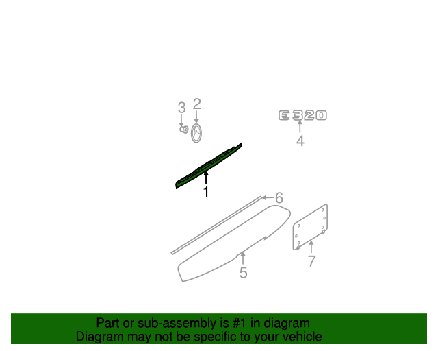 211-740-05-93 - Lift-Gate Latch Handle 2004-2009 Mercedes-Benz ...