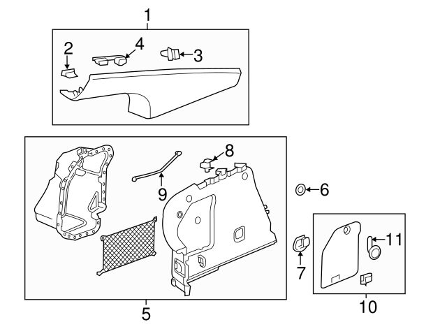 2016-2019 Chevrolet Volt Compartment Door - Driver's Side (LH) 84168821 ...