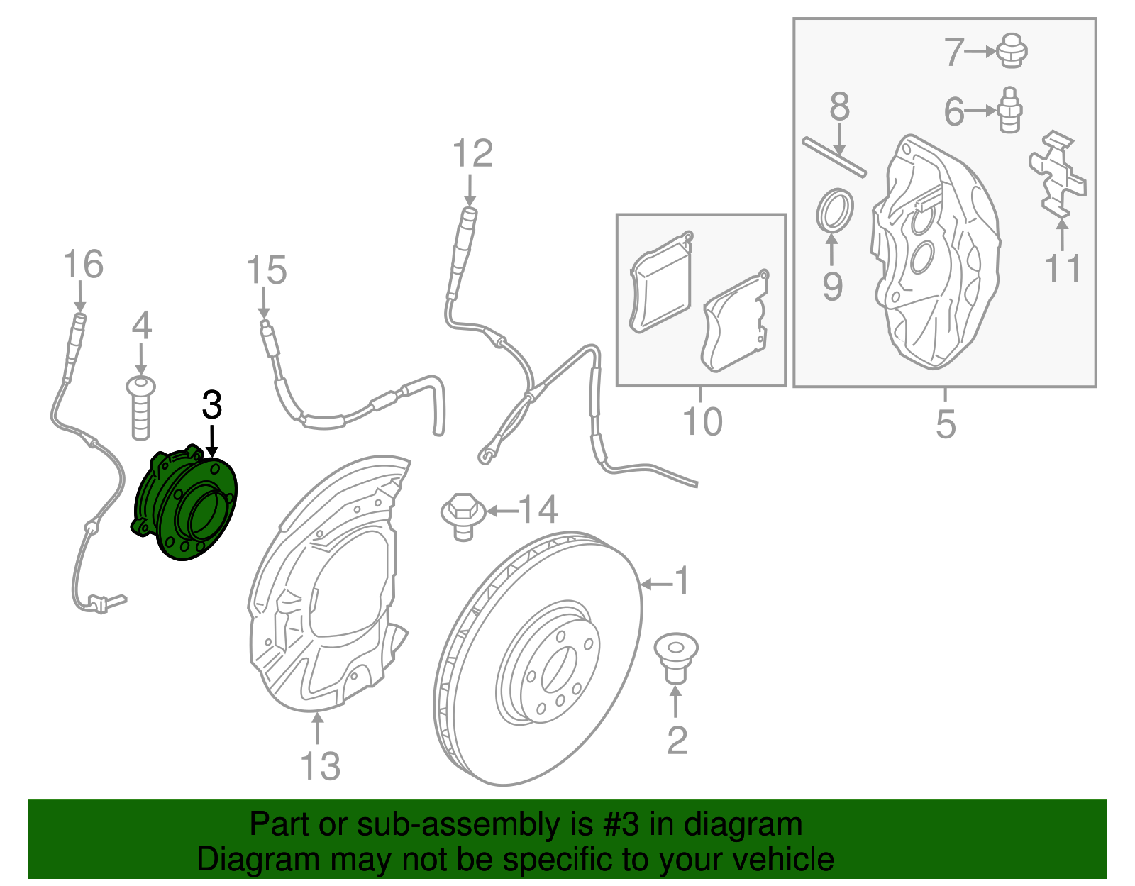 31226882264 - 2014-2019 BMW Hub & Bearing Assembly (31-22-6-882-264 ...