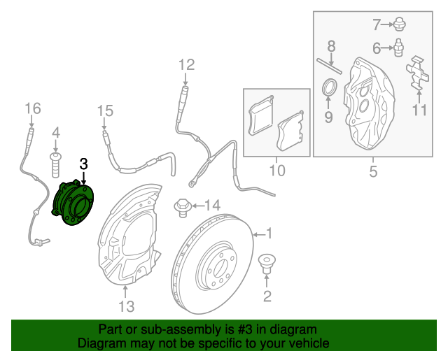 Genuine BMW 31-22-6-882-264 | Front Hub & Bearing | FREE Shipping on ...