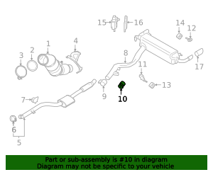 18309468590 - 2020-2022 BMW Rear Muffler Insulator (18-30-9-468-590 ...