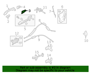 72144-TBA-A01 - Handle, Outside Gasket 2016-2021 Honda Civic | Honda ...