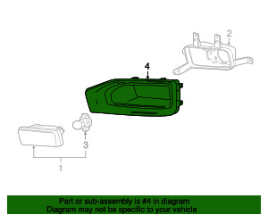 2019-2020 GMC Yukon XL Nightrider Chrome Front Driver Side Fog Lamp ...