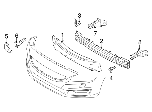 2014-2018 Volvo Energy Absorber 31323834 | Genuine Volvo Replacement Parts