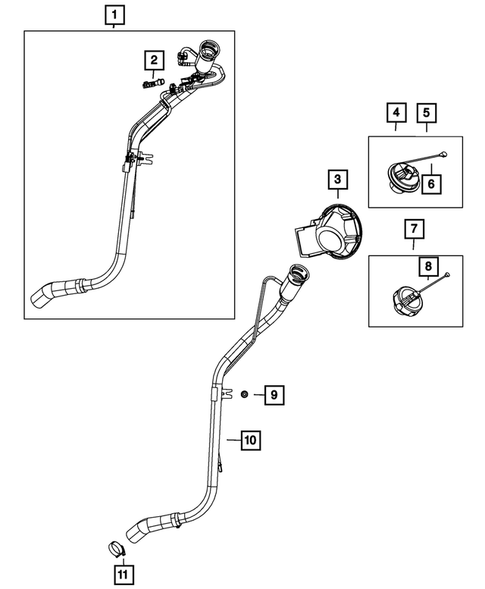 Fuel Tank Filler Tube for 2015 Chrysler Town & Country | Mopar eStore