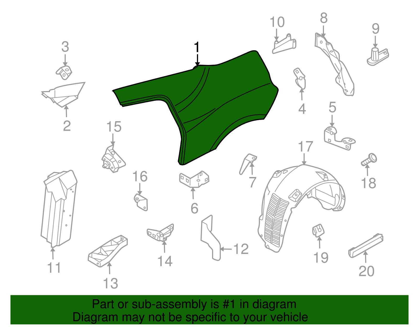 2008-2012 Audi R8 Quarter Panel 420-809-604 | Retail Performance Auto Parts