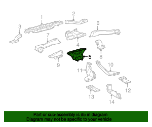 2010-2024 Toyota 4Runner Center Duct 55870-60060 | Toyota Parts Center