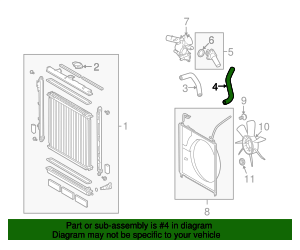 16572-0P170 - High-Quality Radiator Coolant Hose for 2007-2014 Toyota ...