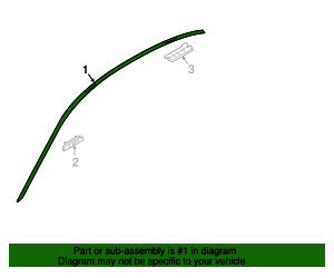 51137443691 - 2017-2022 BMW Roof Molding (51-13-7-443-691) | BMW of ...