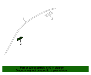 51137357283 - 2016-2023 BMW Roof Molding Clip (51-13-7-357-283) | BMW ...