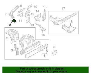 41007412956 - 2016-2022 BMW Upper Support Connector (41-00-7-412-956 ...