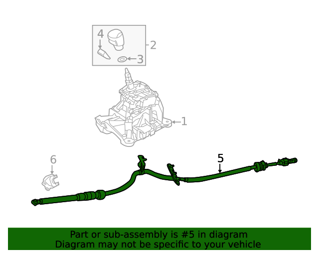 GBVJ-46-500 - Shift Control Cable - 2018-2021 Mazda 6 | MazdaSwag