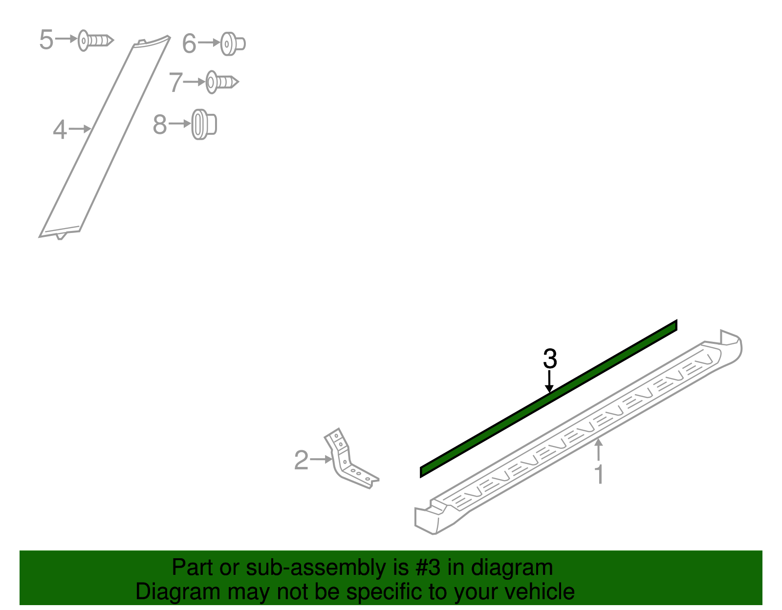 2017-2024 Nissan Armada Sill Molding 76852-1LA0A | OEM Parts Online