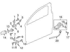 2008-2024 Audi Door Check Bolt WHT-003-237 | OEM Parts Online