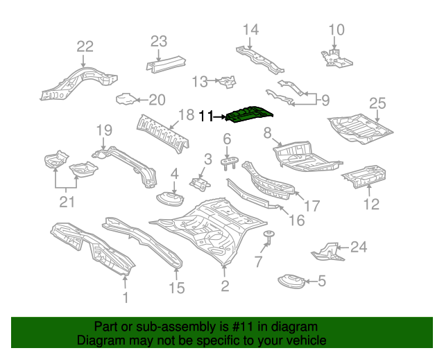 58313-30200 - Floor Extension 2006-2011 Lexus | AutoNationParts.com