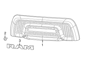 2017-2018 Ram 2500 Grille 6CY79RXFAA | TascaParts.com