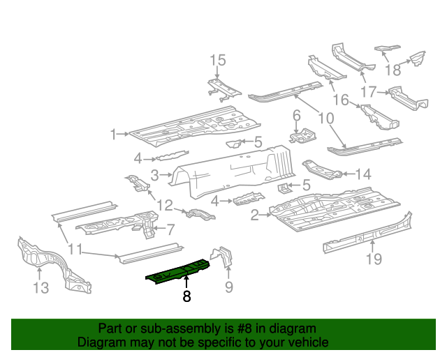 58261-53090 - Floor Pan Splash Shield 2021-2023 Lexus | AutoNationParts.com