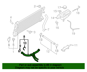 FL3Z-8286-D - Lower Hose 2015-2017 Ford F-150 | AutoNation Parts