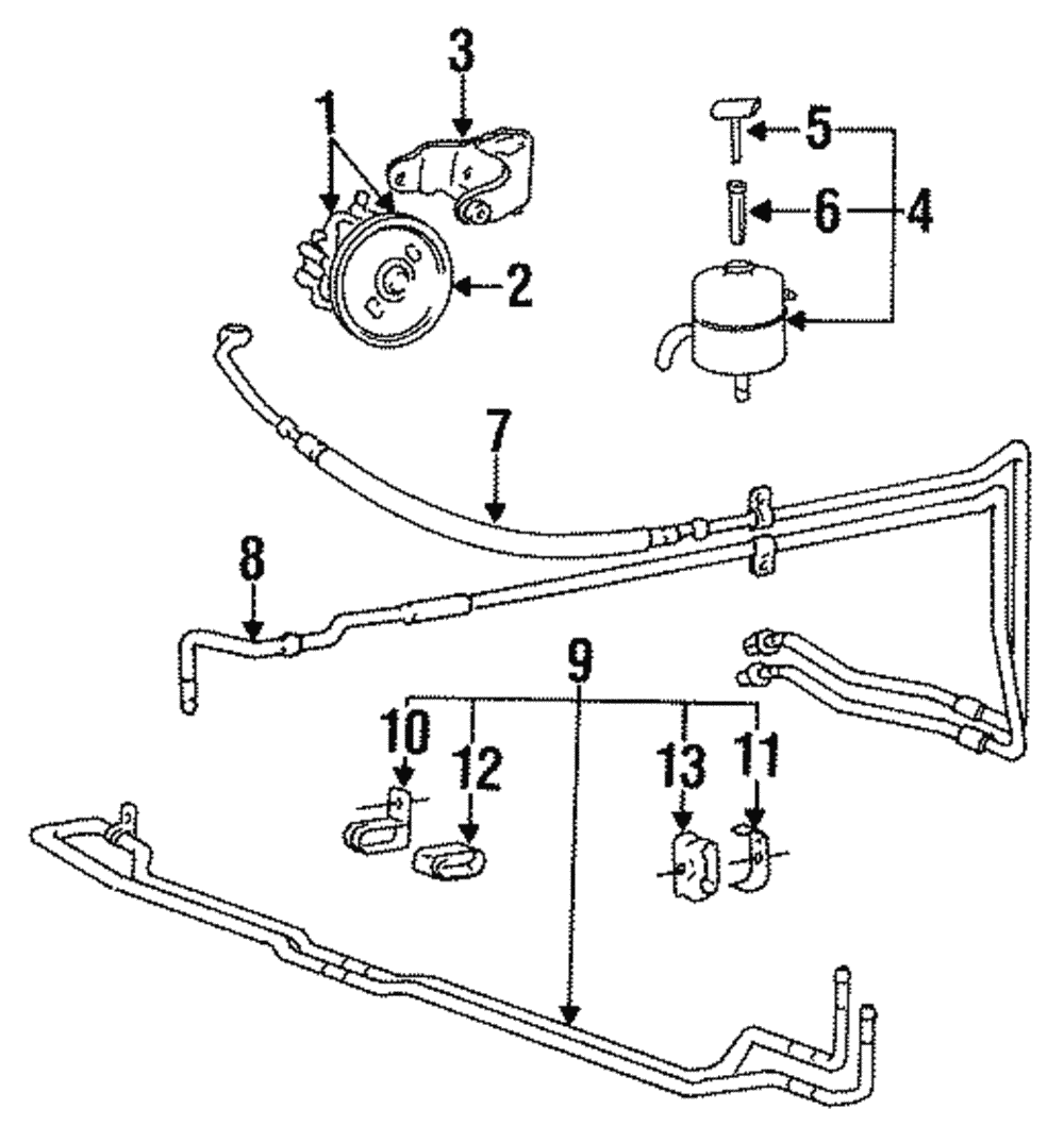 1990-1994 Hyundai Excel Oil Cooler Line Mount Bracket 57245-24000 ...