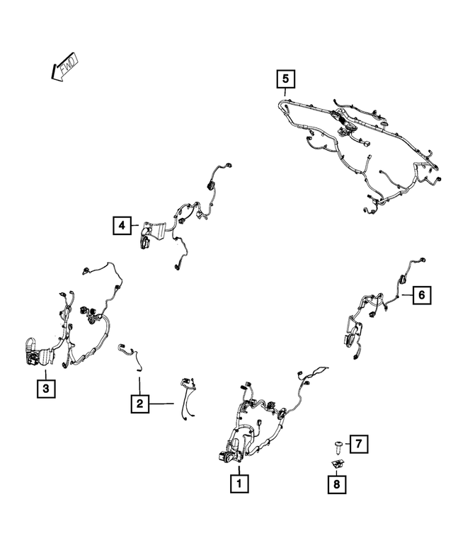 2019 Jeep Cherokee Front Door Wiring 68336644AC | Mopar eStore