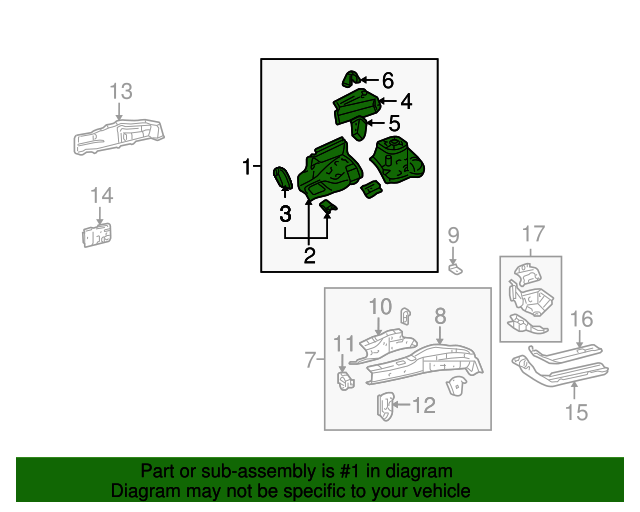 2003-2008 Toyota Matrix Apron Assembly 53702-02070 | Toyota Parts Center