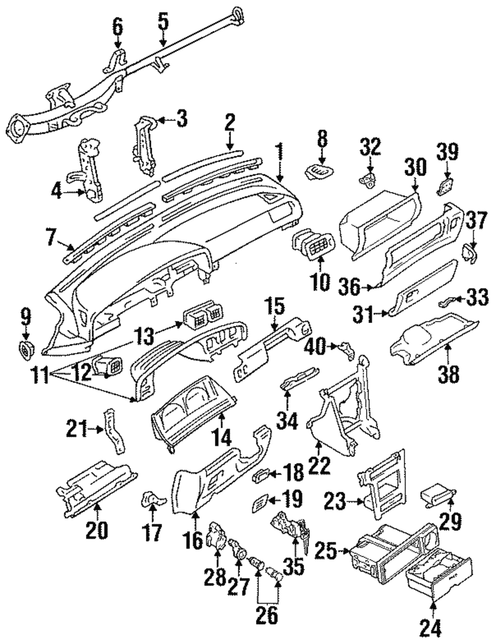 1989-1992 Toyota Cressida 1989-1992 Toyota Cressida - Finish Panel ...