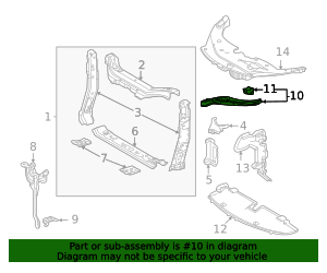 53202-62010 - Upper Support 2016-2020 Toyota Mirai | Group 1 Auto Parts