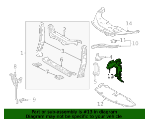 2016-2020 Toyota Mirai Radiator Support Baffle 16593-77010 | Toyota ...