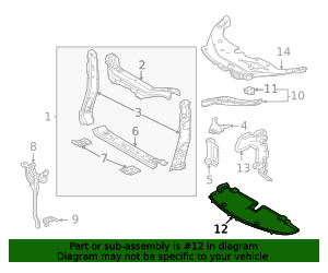 16592-77010 - Radiator Support Air Deflector - 2016-2020 Toyota Mirai ...