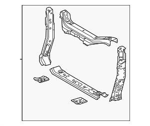53205-62010 - Radiator Support - 2016-2020 Toyota Mirai | Sparks Parts