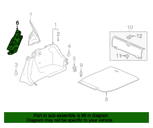 2018-2020 Honda Accord Insulator, R Rear Wheelhouse (Front) 74641-TVA ...