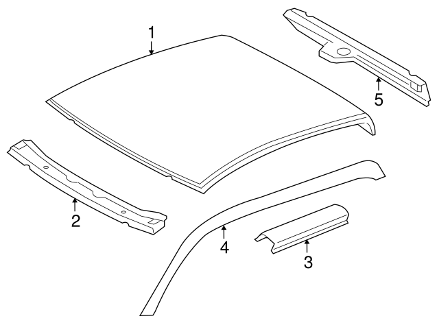 2005-2014 Toyota Tacoma Roof Drip Molding (Left) 75552-04041 | OEM ...