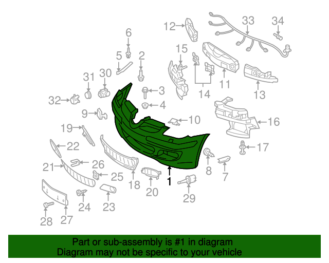 171-885-14-25-9999 - Bumper Cover - 2005-2008 Mercedes-Benz ...