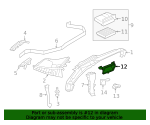 213-830-86-03 - Air Duct 2016-2023 Mercedes-Benz | AutoNationParts.com