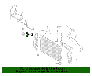 25334-2E000 - Radiator Assembly Upper Bracket 2005-2010 Kia Sportage ...