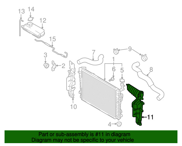 2005-2010 Kia Sportage Air Guide 29135-1F000 | Kia Parts Online
