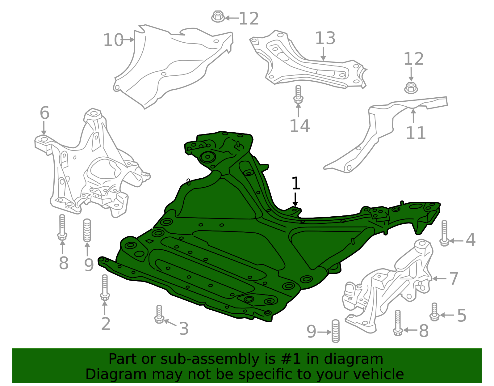 2019-2025 Audi Engine Cradle 4K1-399-347-E | Audi OEM Parts Guy