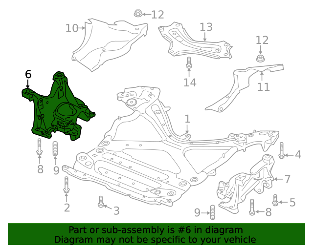 2019-2024 Audi Mount Bracket 80A-399-296-S | AutoNationParts.com