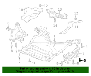 2019-2025 Audi Engine Cradle Mount Bolt N-912-705-01 | Audi OEM Parts Guy