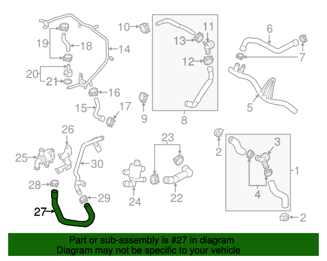 5Q0-121-058-AC - Hose 2017-2024 Audi | Audi OEM Parts